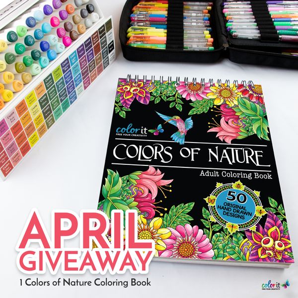 APRIL 2021 COLORS OF NATURE COLORING BOOK GIVEAWAY – ColorIt