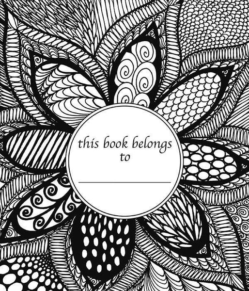 intricate flower coloring book
