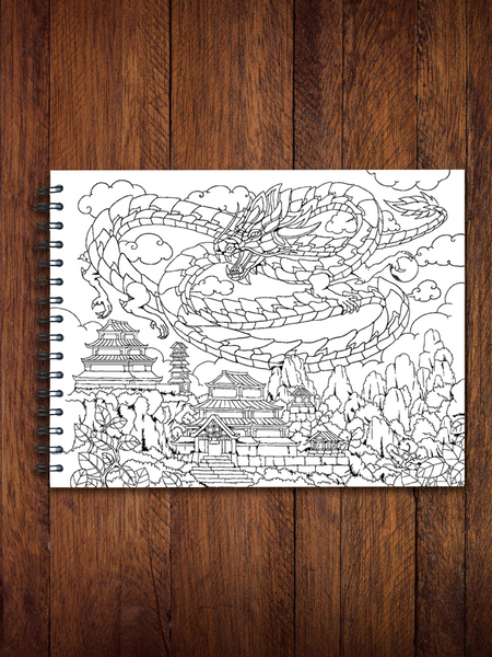 dragon adult coloring book