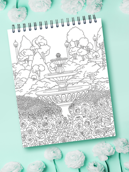 garden flowers coloring book
