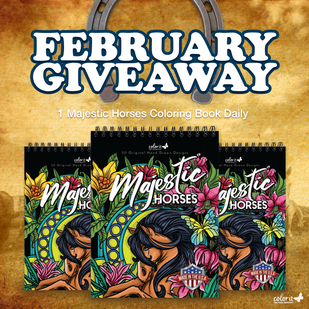 FEBRUARY 2021 MAJESTIC HORSES COLORING BOOK GIVEAWAY – ColorIt