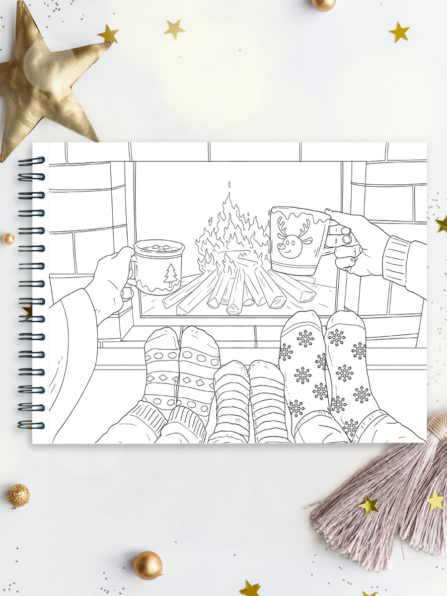 ColorIt Home for the Holidays Adult Coloring Book