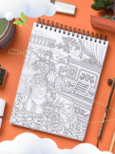 japanese style coloring book