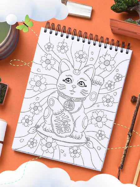 japanese style coloring book