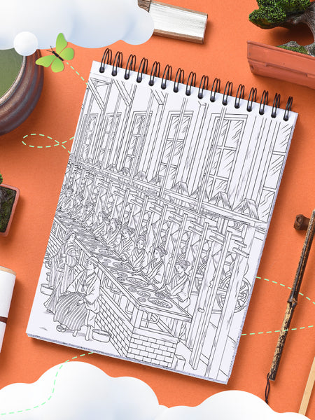 japanese style coloring book