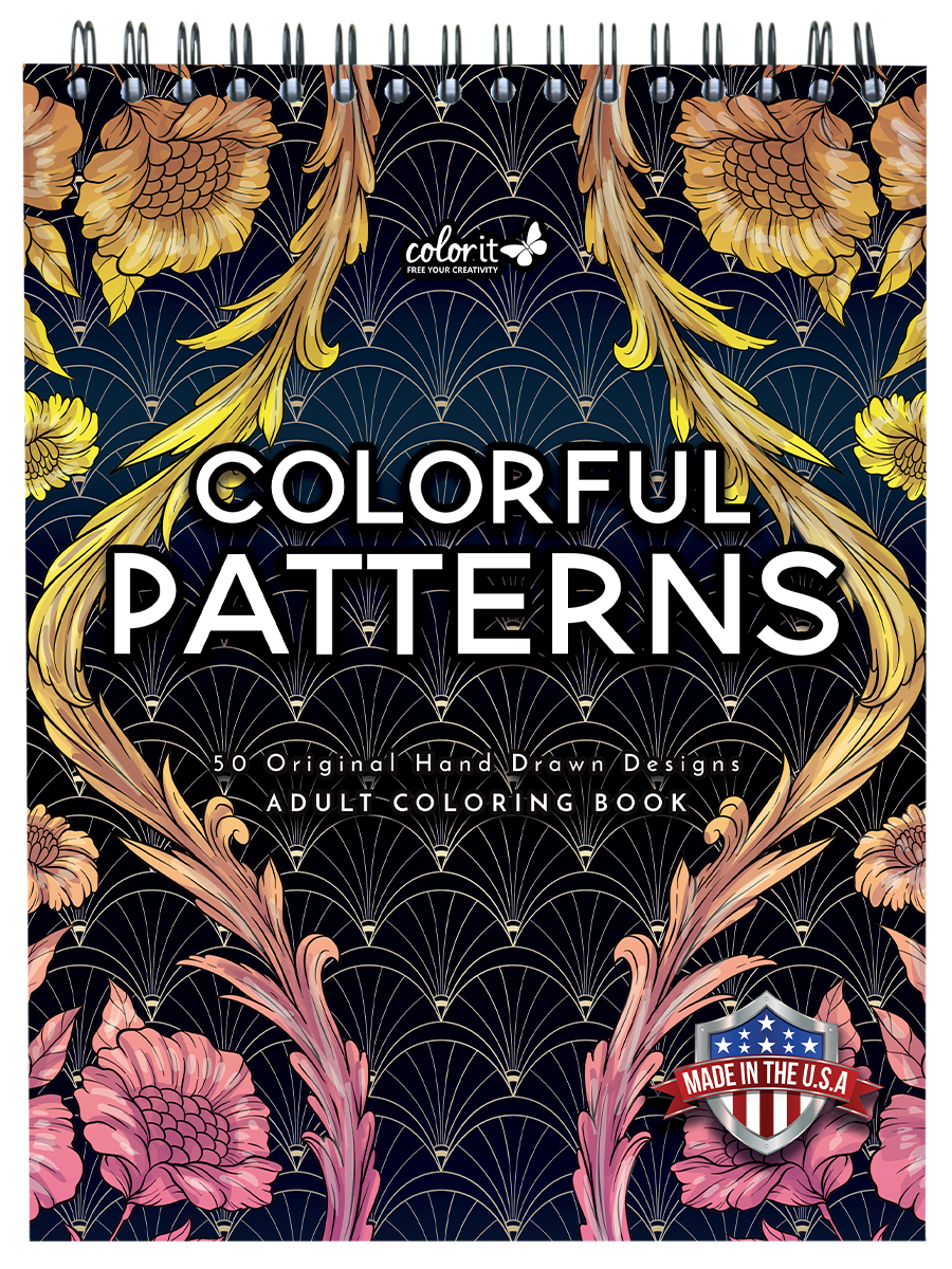 ColorIt Colorful Patterns Coloring Book for Adults