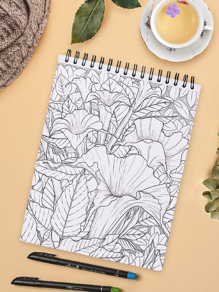 tropical plant coloring book