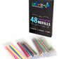 48 Colored Ink Refills For ColorIt Gel Pens