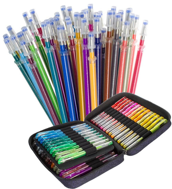 96 Gel Pen Bundle - 48 Original Set & 48 Glitter Pen Set with Refills ...