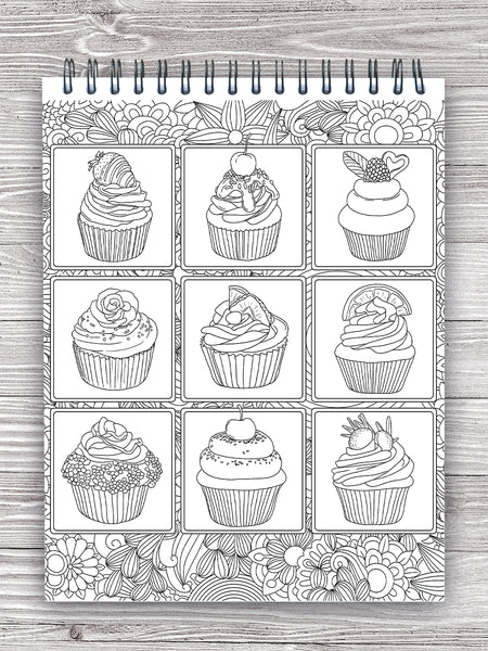 baked goods coloring book