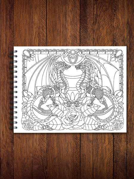 dragon coloring book picture