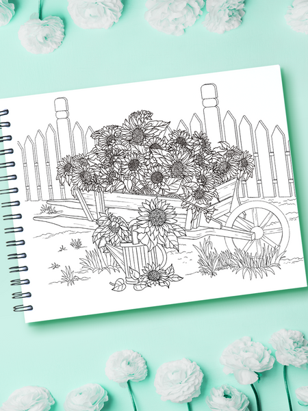 bouquet of flowers coloring book