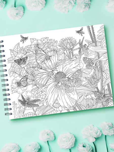 flower bouquet coloring book