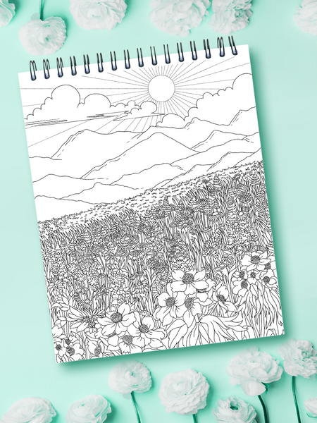 flower bouquet coloring book