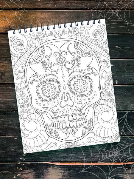 halloween coloring book cover page