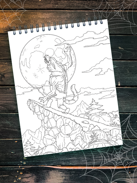 creepy creatures coloring book