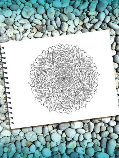geometric mandala coloring book