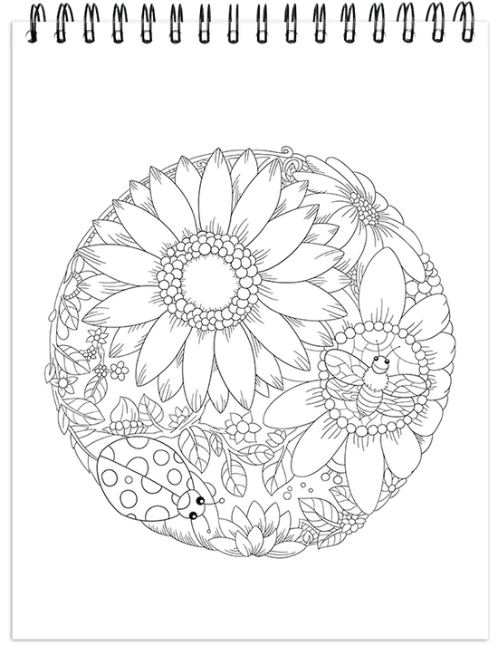 Nature Coloring Book For Adults With Hardback Covers & Spiral Binding ...