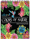 Nature Coloring Book For Adults With Hardback Covers & Spiral Binding ...